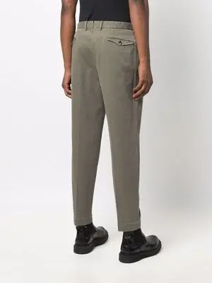 DELL'OGLIO Straight-leg Tailored Trousers - Green