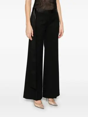 Victoria Beckham Satin-waistband Tailored Trousers
