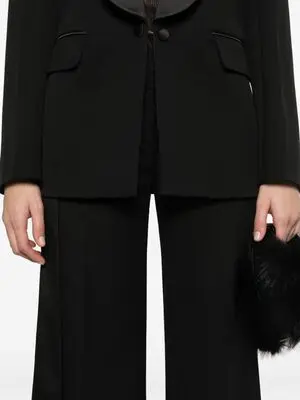 Victoria Beckham Satin-waistband Tailored Trousers
