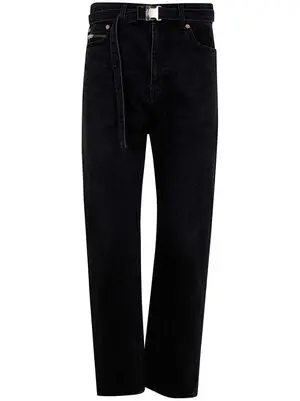 Sacai Belted Straight Jeans