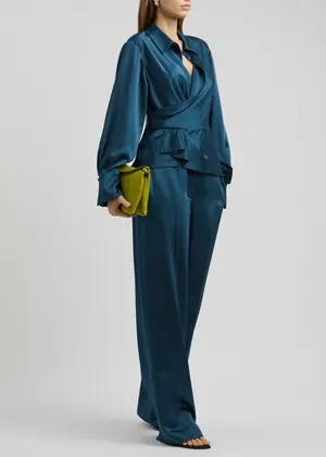 Simkhai Tavar Wide-leg Satin Trousers