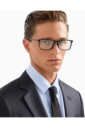 Giorgio Armani Rectangular Eyeglasses - Black