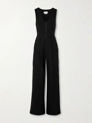 RIVET UTILITY Trailblazer Stretch-taffeta Jumpsuit - Black