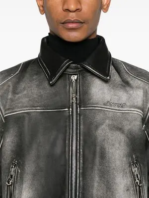 ジャケット・アウター eytys flux leather jacket SSENSE Exclusive Black Flux Leather Jacket by EYTYS on Sale