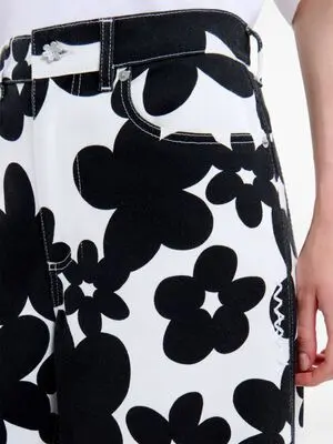 Marni Floral-print Flared Trousers