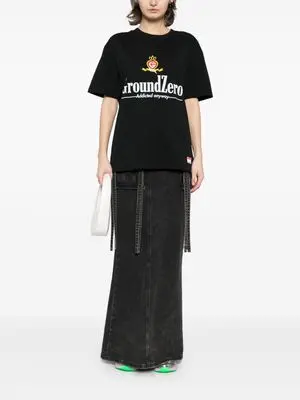 GROUND ZERO Logo Print T-shirt - Black