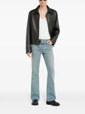 COURREGES Zip-up Leather Jacket