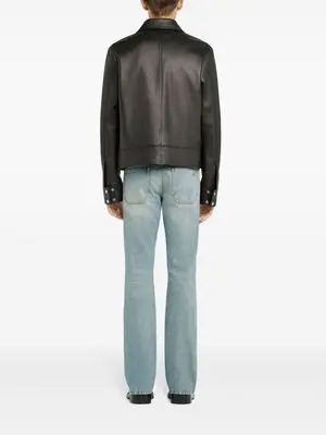 COURREGES Zip-up Leather Jacket