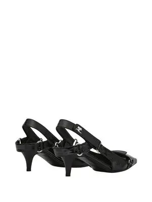 COURREGES 50mm Racer Slingback Pumps - Black
