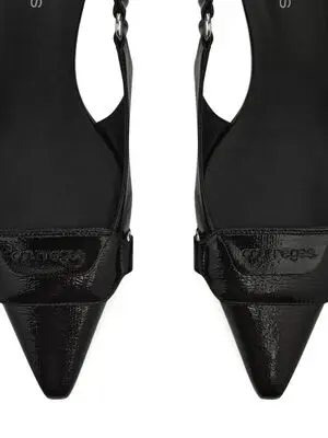 COURREGES 50mm Racer Slingback Pumps - Black