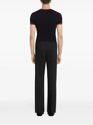 COURREGES Signature Contrast T-shirt - Black