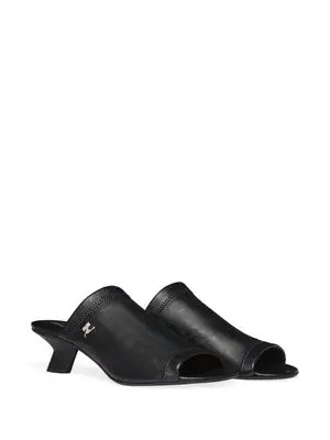 COURREGES Wet Stretch Mules - Black