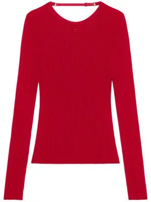 COURREGES Lingerie-detail Sweater - Red