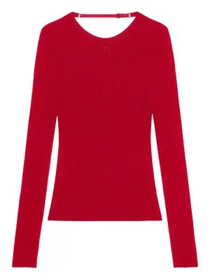 COURREGES Lingerie-detail Sweater - Red