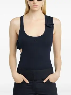 COURREGES 90's Rib Tank Top - Blue