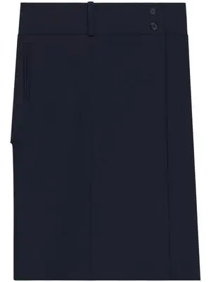 COURREGES Belted Slit Skirt - Blue