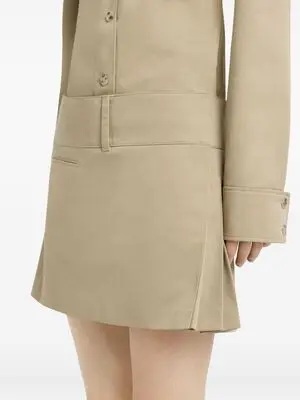 COURREGES Belted Pleated Mini Skirt