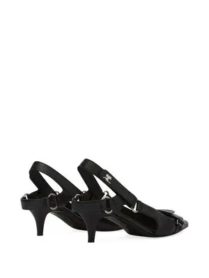 COURREGES 50mm Racer Slingback Pumps - Black