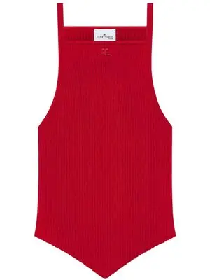 COURREGES Ribbed-knit Tank Top