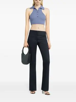 COURREGES Cropped Polo Top - Blue