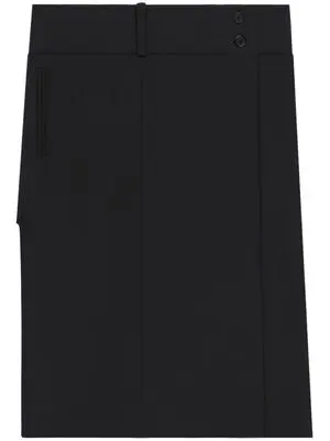 COURREGES Belted Midi Skirt - Black