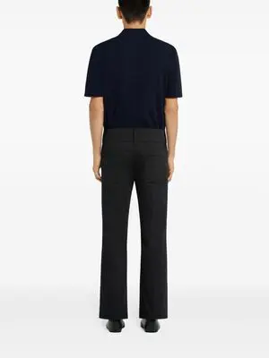 COURREGES Ribbed Polo Shirt - Blue