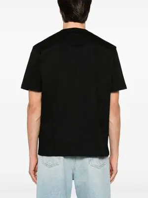 LANVIN Logo-embroidered T-shirt - Black