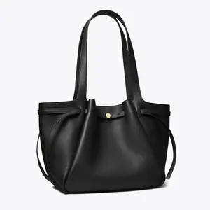 Tory Burch Romy Leather Tote Bag - Black