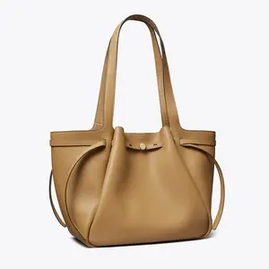 Tory Burch Romy Leather Tote Bag - Tiramisu