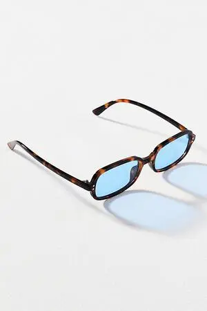 I-SEA Rectangle Tortoiseshell Sunglasses - Brown/blue