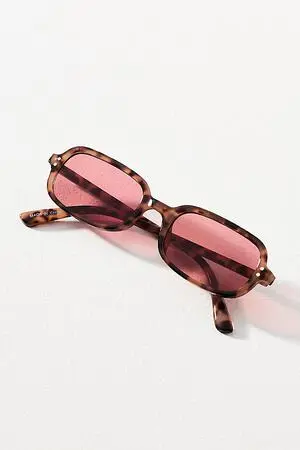 I-SEA Rectangle Tortoiseshell Sunglasses - Tortoise / Mauve