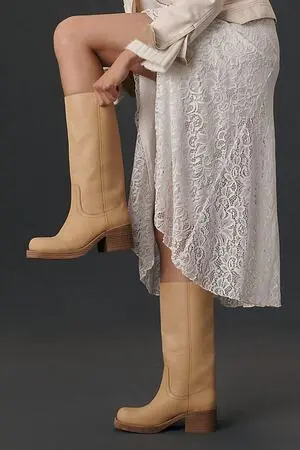 Jeffrey Campbell Reflect Tall Boots Neutral