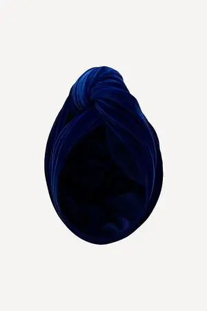 JULIA CLANCEY Classic Madame Velour Hair Wrap - Navy