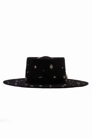 MESHIKA HATS Beaded Rancher Hat - Black