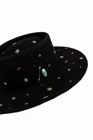 MESHIKA HATS Knows His Gun Beaded Rancher