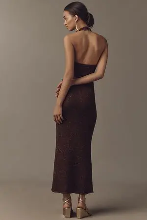 bec and bridge brown halter dress Bec & Bridge Delfina Halter Midi Dress In Brown - 45% Off