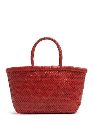 Dragon Diffusion DRAGON DIFFUSION Mini Flat Gora Leather Basket Bag - Red