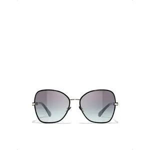 Chanel Ch4283 Butterfly-frame Sunglasses - Black