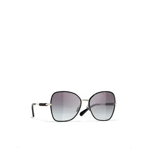 Chanel Ch4283 Butterfly-frame Sunglasses - Black