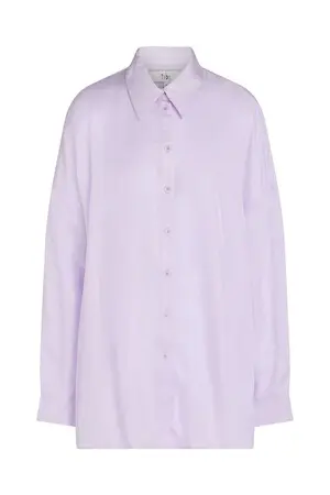 Tibi Oversized Satin-twill Shirt