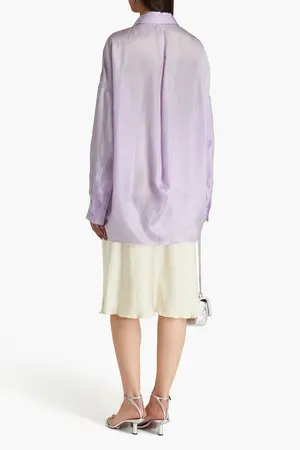 Tibi Oversized Satin-twill Shirt