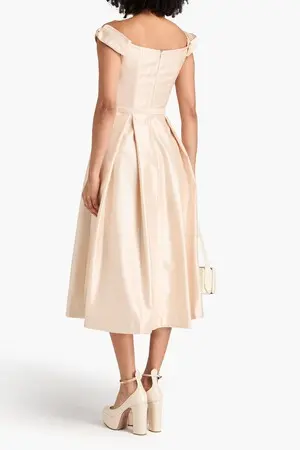 NICHOLAS Off-the-shoulder Taffeta Midi Dress