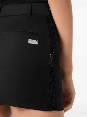 Philipp Plein Wool Mini Skirt