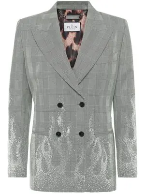 Philipp Plein Flame-appliqué Blazer