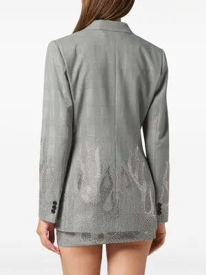 Philipp Plein Flame-appliqué Blazer