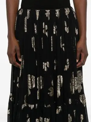 Chloé Floral-jacquard Maxi Skirt - Black
