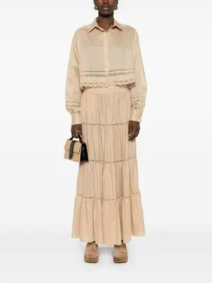 Ermanno Scervino Floral-embroidered Maxi Skirt