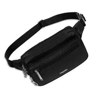 BAGGALLINI Securtex Anti Theft Sling Belt Bag - Black