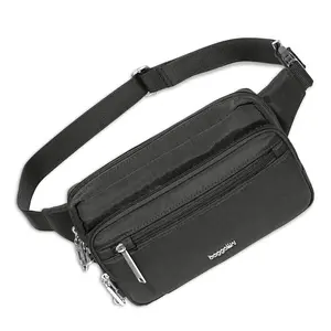 BAGGALLINI Securtex Anti Theft Sling Belt Bag - Charcoal