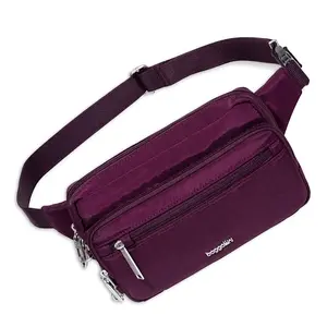 BAGGALLINI Securtex Anti Theft Sling Belt Bag - Mulberry